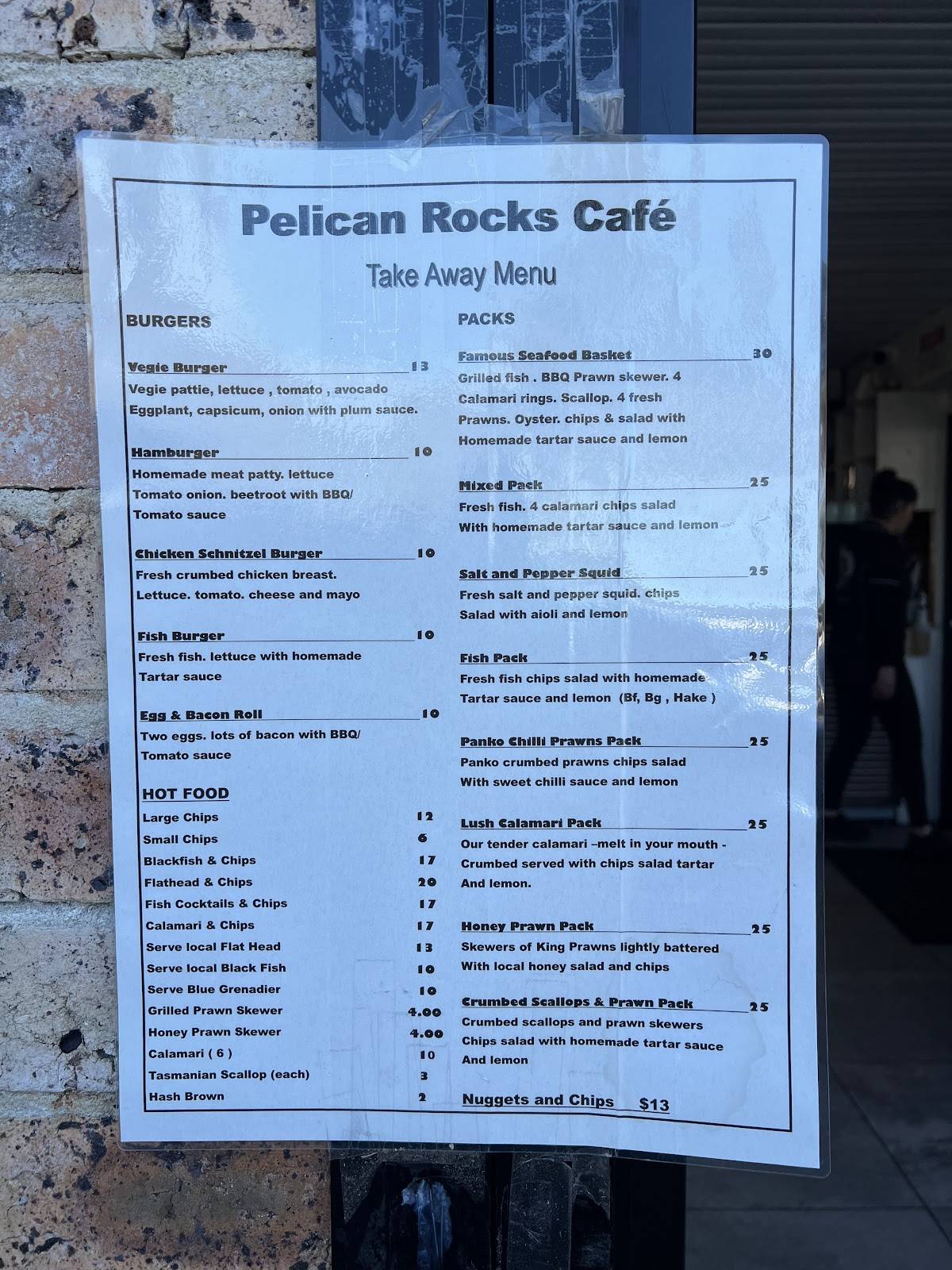 Menu at Pelican Rocks Seafood Restaurant & Cafe, Greenwell Point