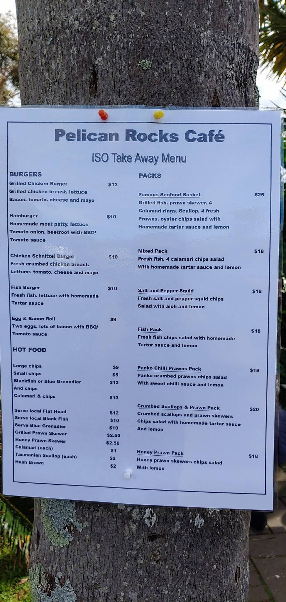 Menu at Pelican Rocks Seafood Restaurant & Cafe, Greenwell Point