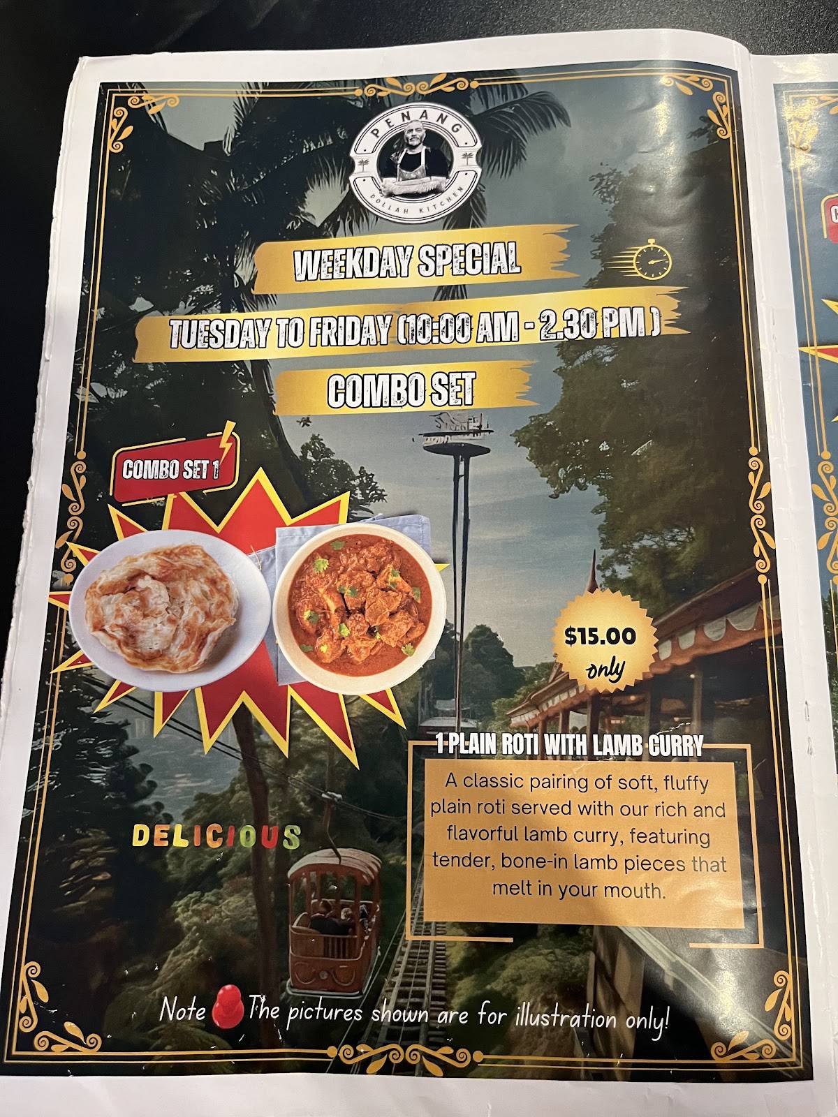 Menu at Penang Dollah Kitchen restaurant, Morphett Vale