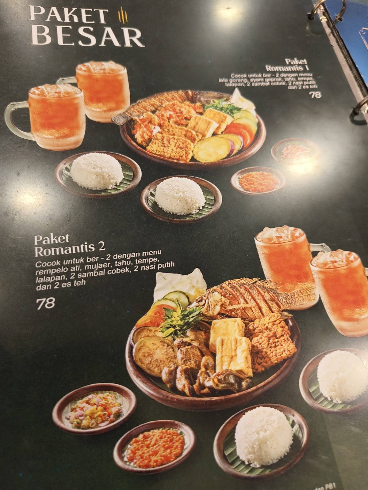 Carta del restaurante Penyetan Cok Poins Mall Simatupang, South Jakarta
