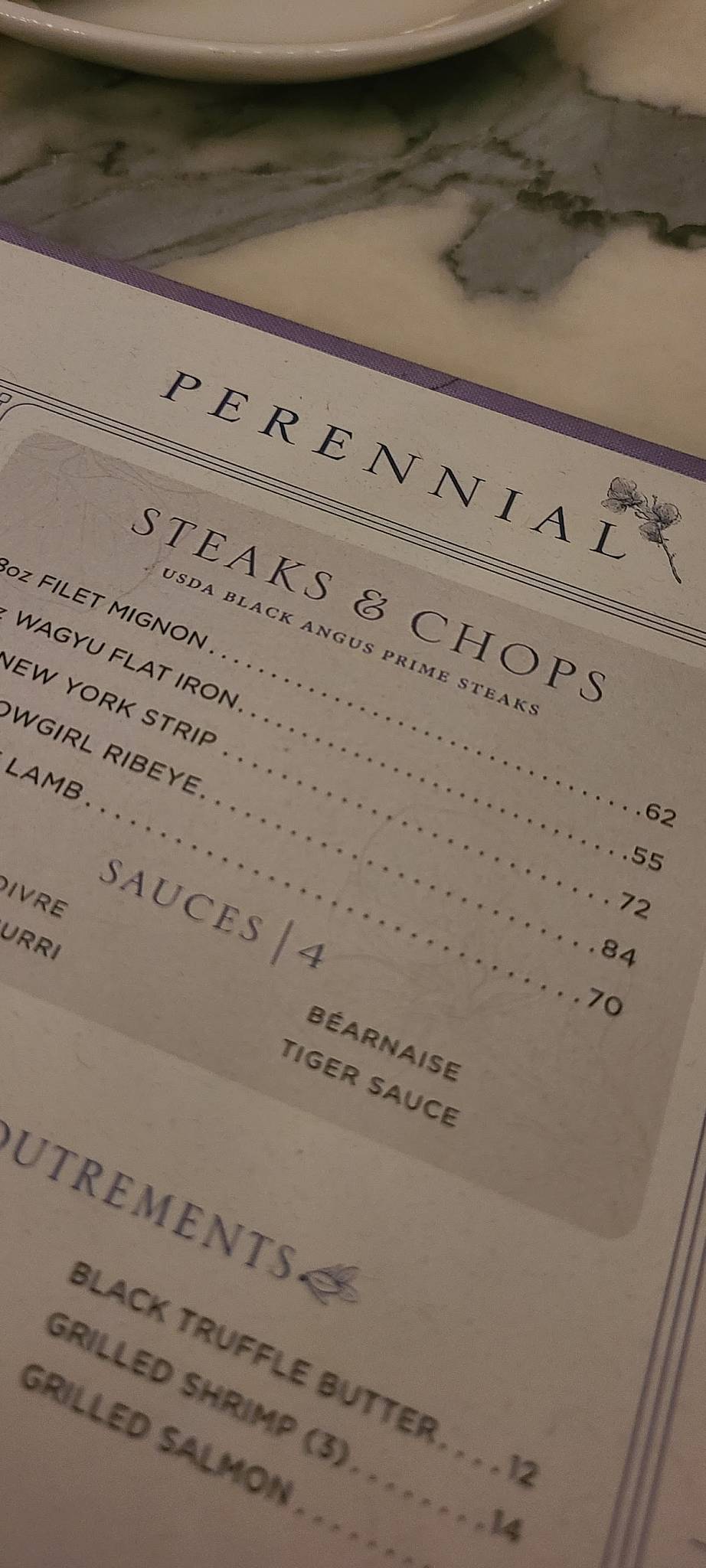 Menu at Perennial pub & bar, Towson