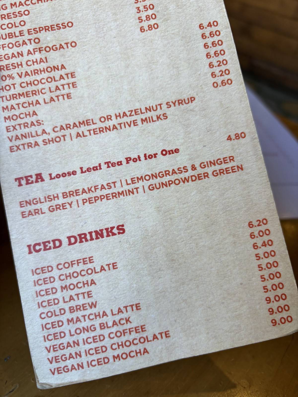 Menu at Little Bird Cafe and restaurant, Northbridge