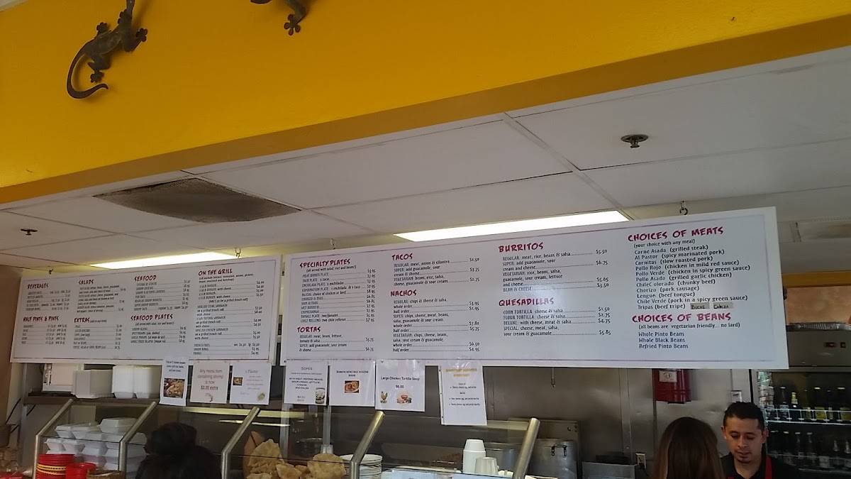 Menu at Chunky's Taqueria & Grill restaurant, Petaluma