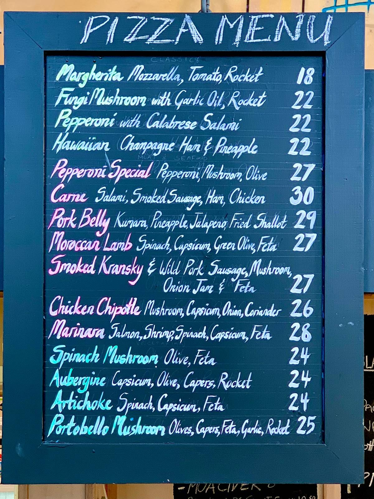 Menu at Piha Cafe, Piha