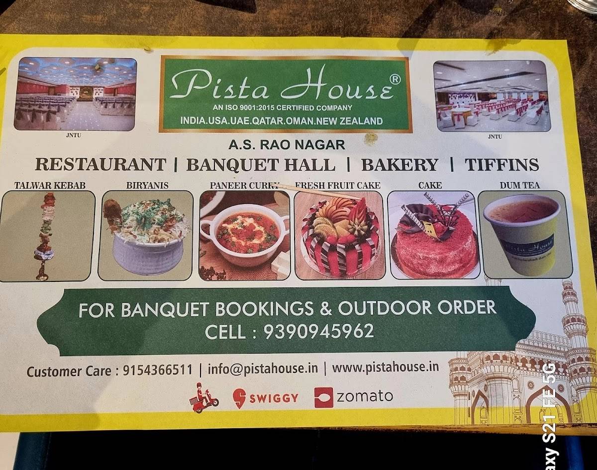Menu at Pista House A. S. Rao Nagar, Secunderabad, Pista House