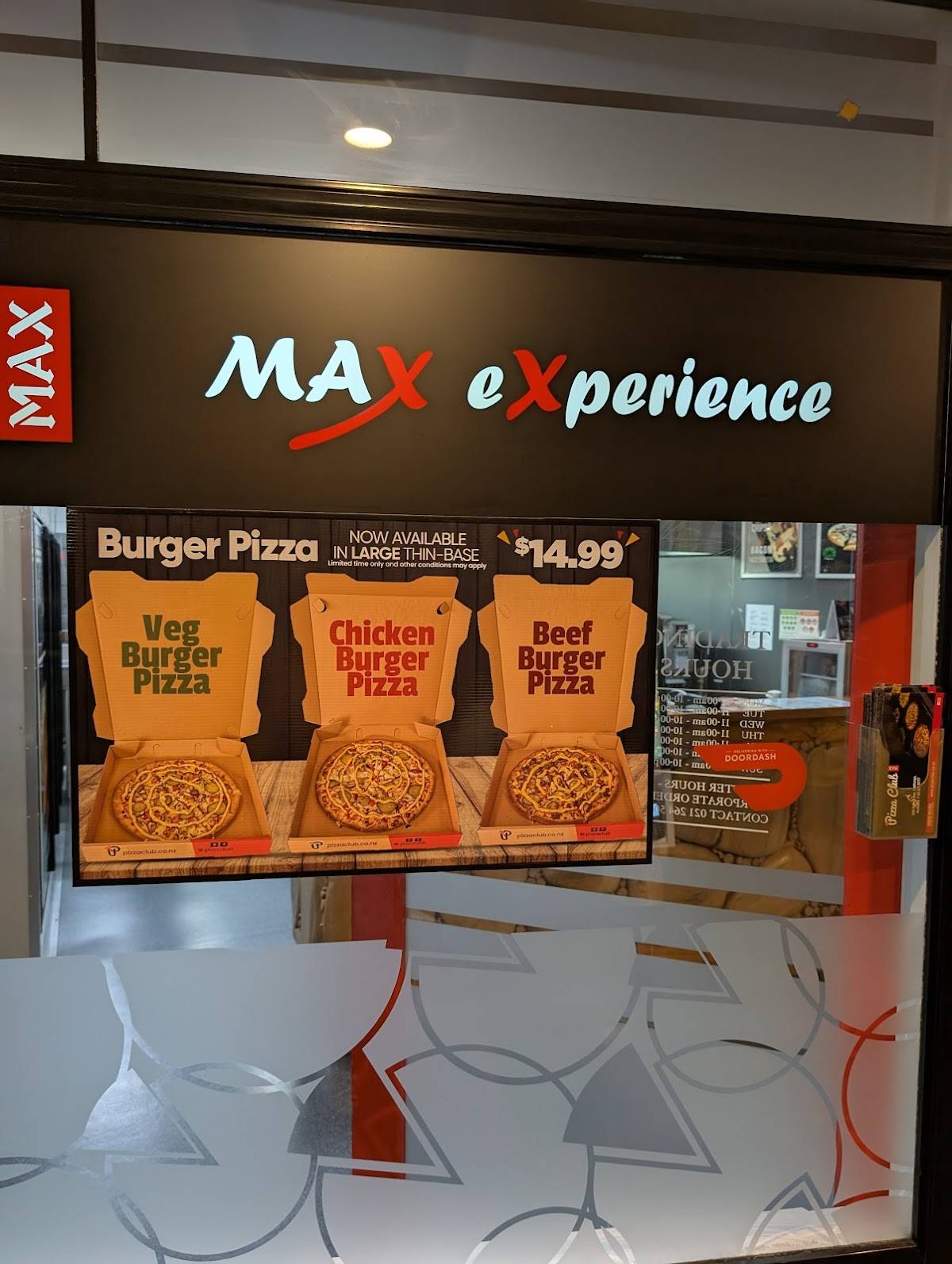 Menu at Pizza Club Max Onehunga, Auckland, 34 Oranga Ave