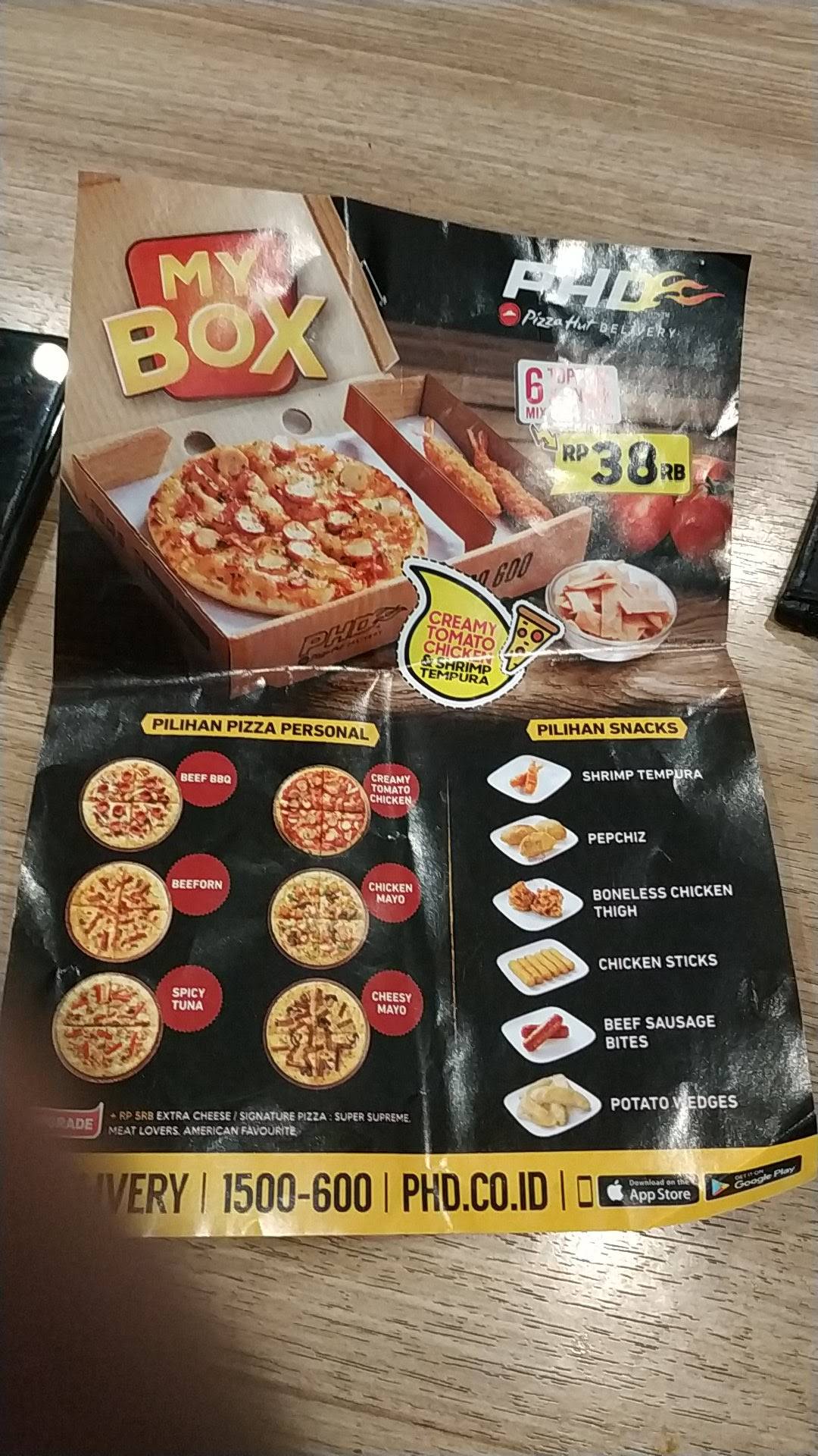 Carta de pizzería Pizza Hut Delivery - PHD Indonesia, Surabaya, Jl.Raya ...