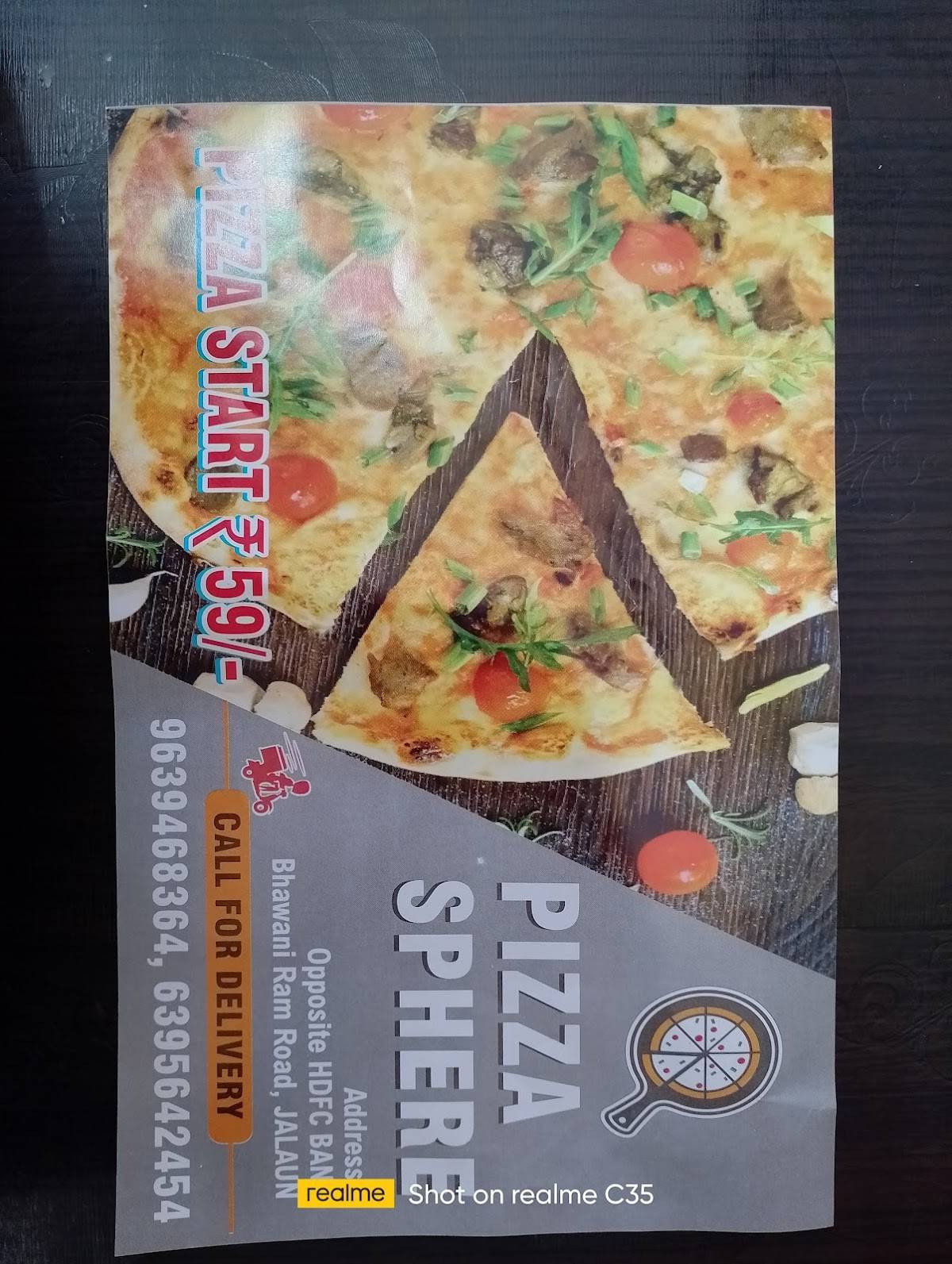 Menu at Pizza Sphere, Jalaun