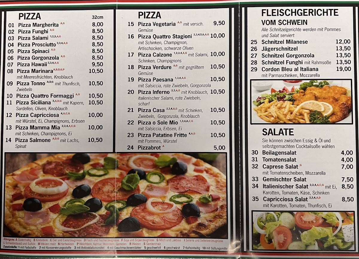 Speisekarte von Pizzeria Gusto Matto Mannheim, Mannheim