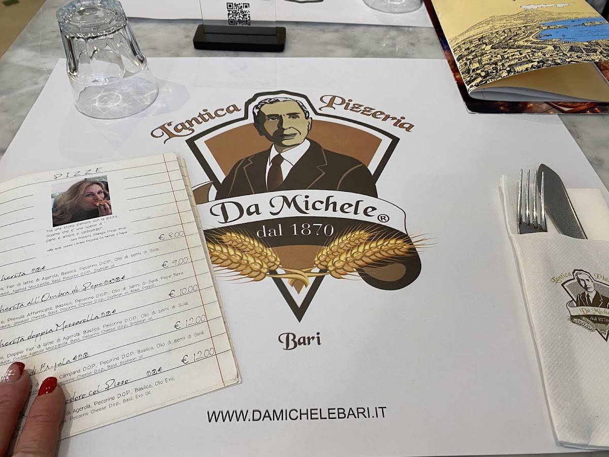 Menu au L’Antica Pizzeria da Michele, Bari
