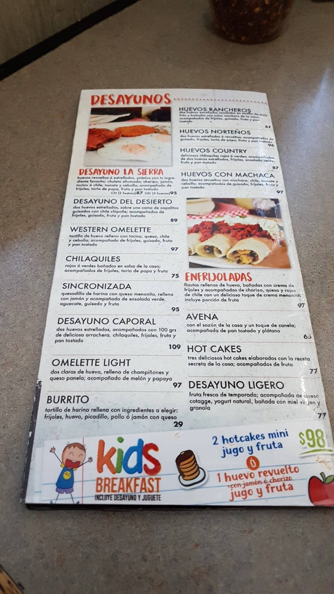 Carta de Pizzería La Sierra, Nuevo Casas Grandes, Av Benito Juárez No ...