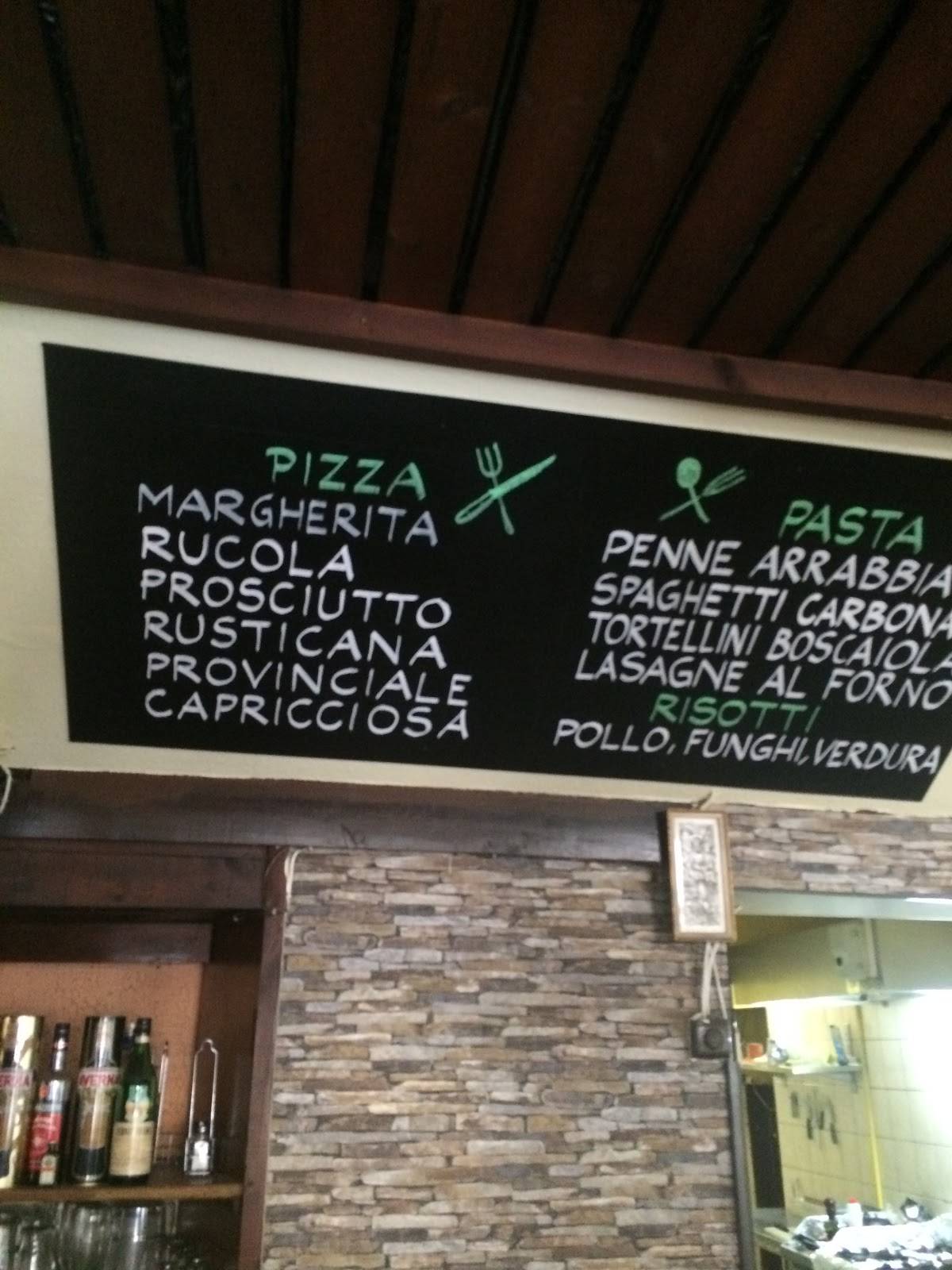 Menu at Pizzeria Lana, Vienna
