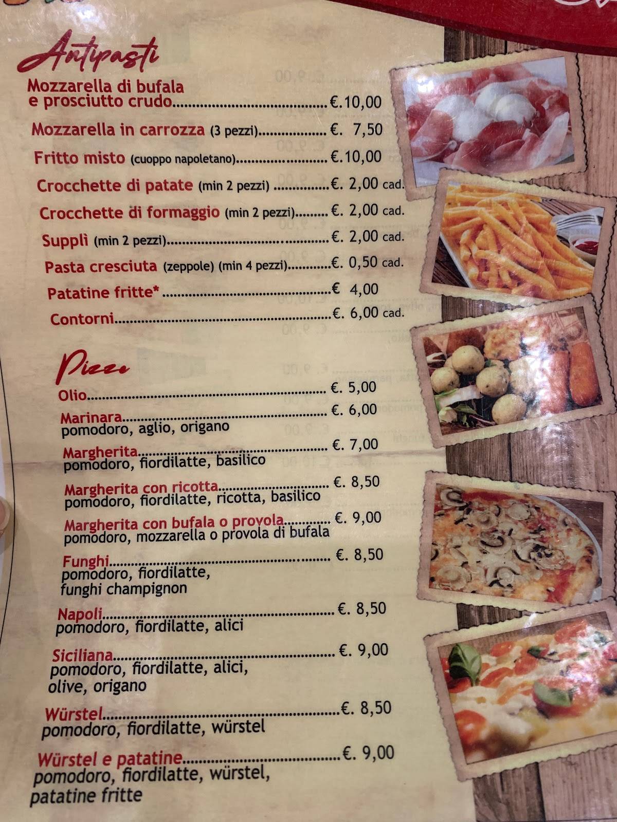 Menu da Ristorante Pizzeria Lo Scugnizzo, Terni