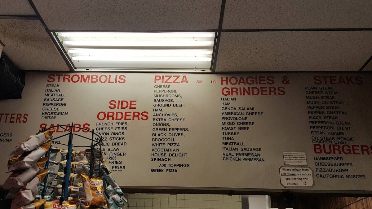 Menu at Overbrook Pizza pizzeria, Philadelphia, N 63rd St
