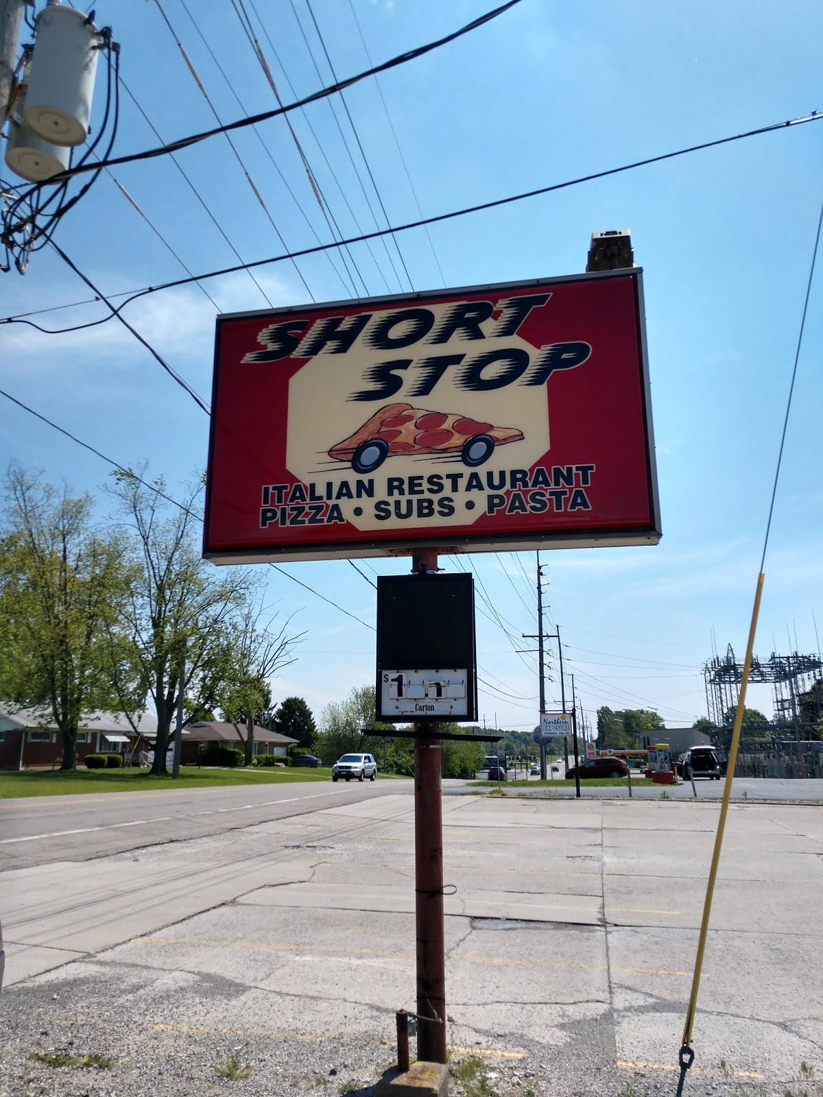 Menu at Short Stop pizzeria, Springfield