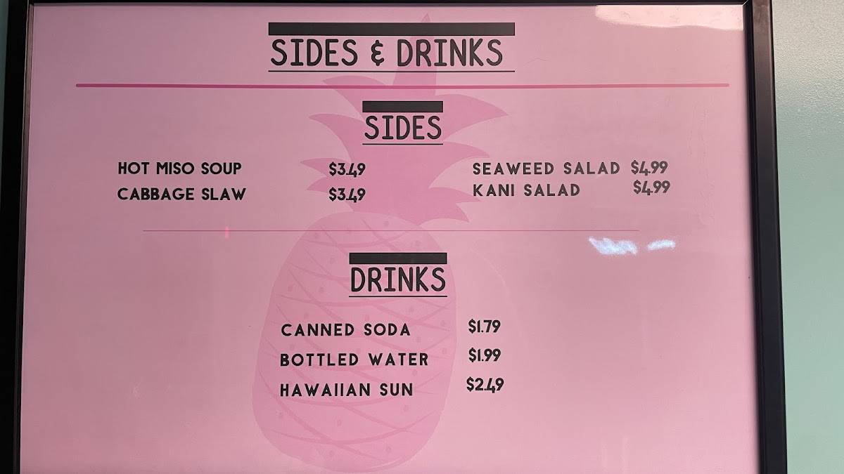 Menu at Pokemoto restaurant, Mobile