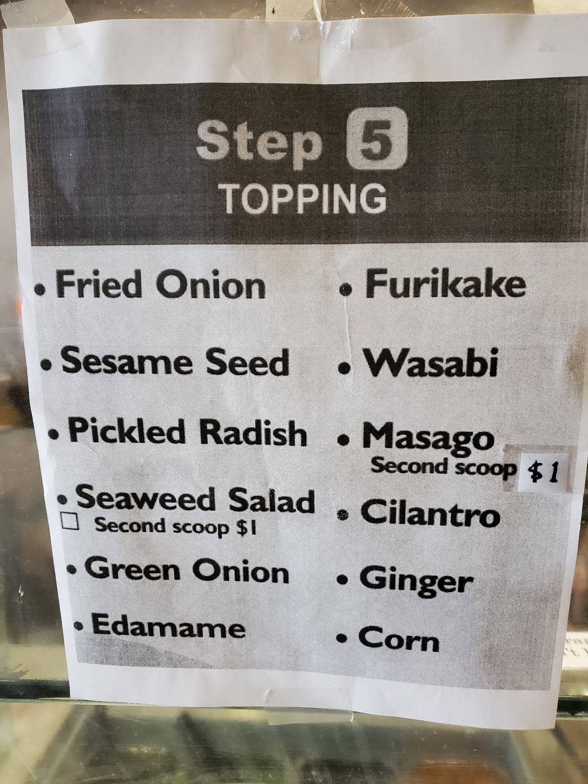 Menu at Pokeology restaurant, Yorba Linda - All For One