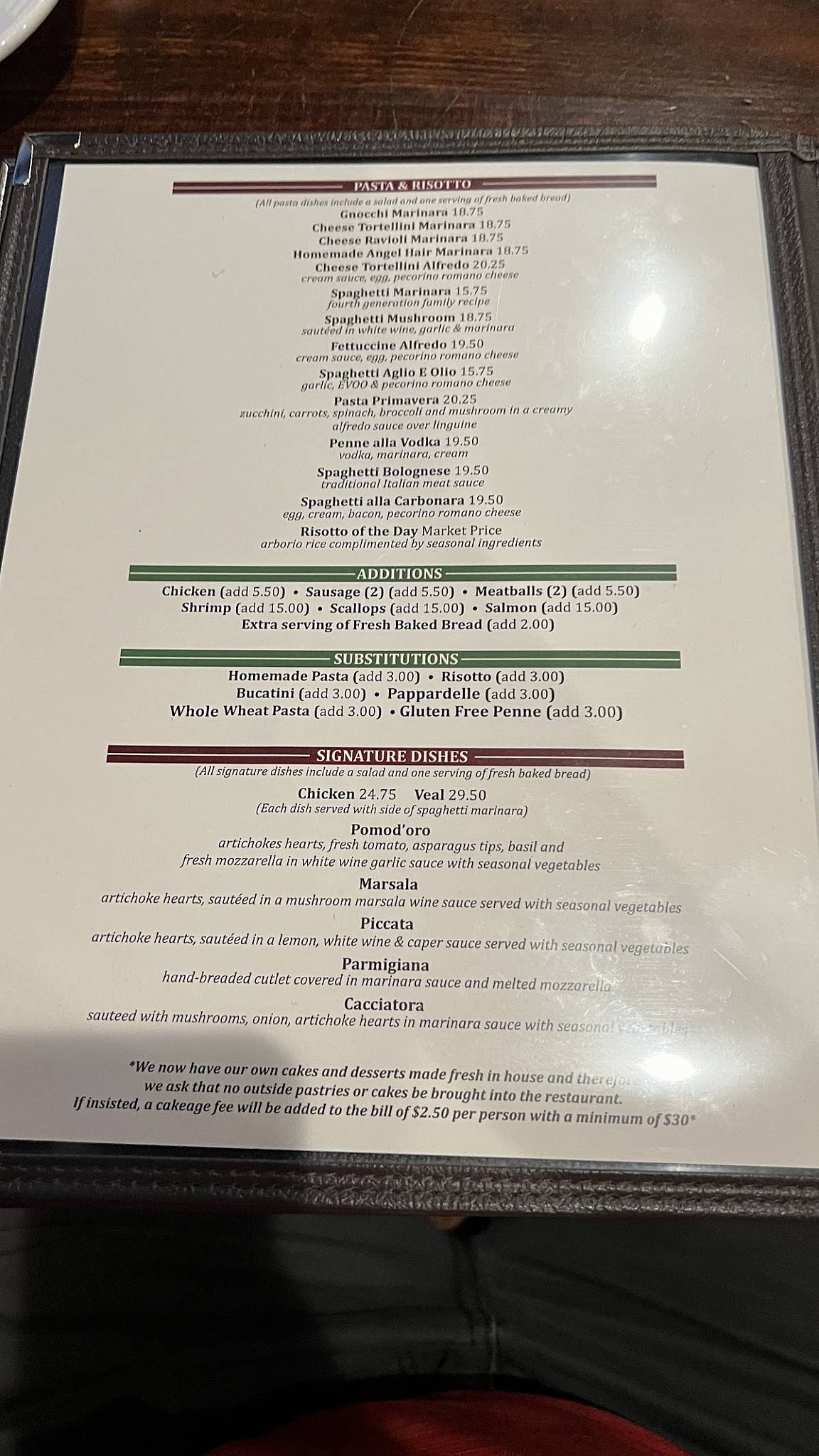 Menu at Pomod'oro Pizza and Italian Restaurant, Downingtown