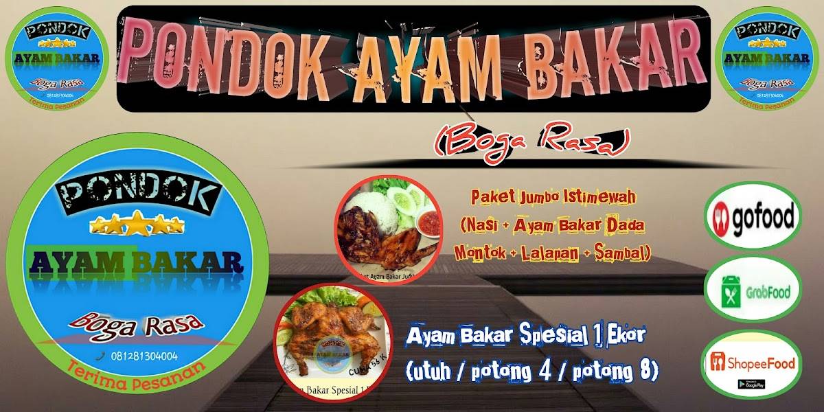 Menu at Pondok AYAM BAKAR (Boga Rasa) restaurant, Pangadegan