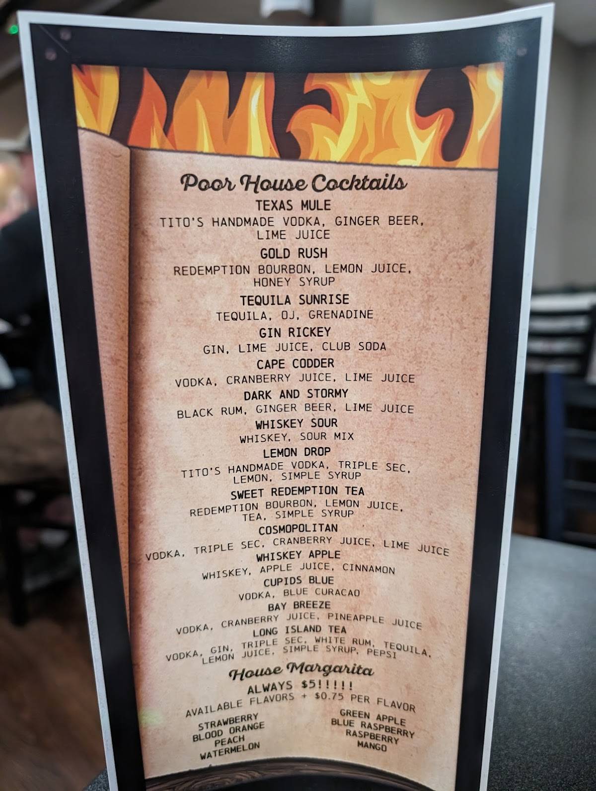 Menu at Poor House Bar-B-Q, Canaan