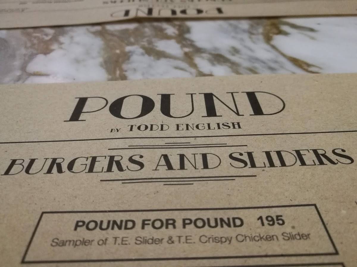 Menu at Pound BGC restaurant, Taguig, H322+C44