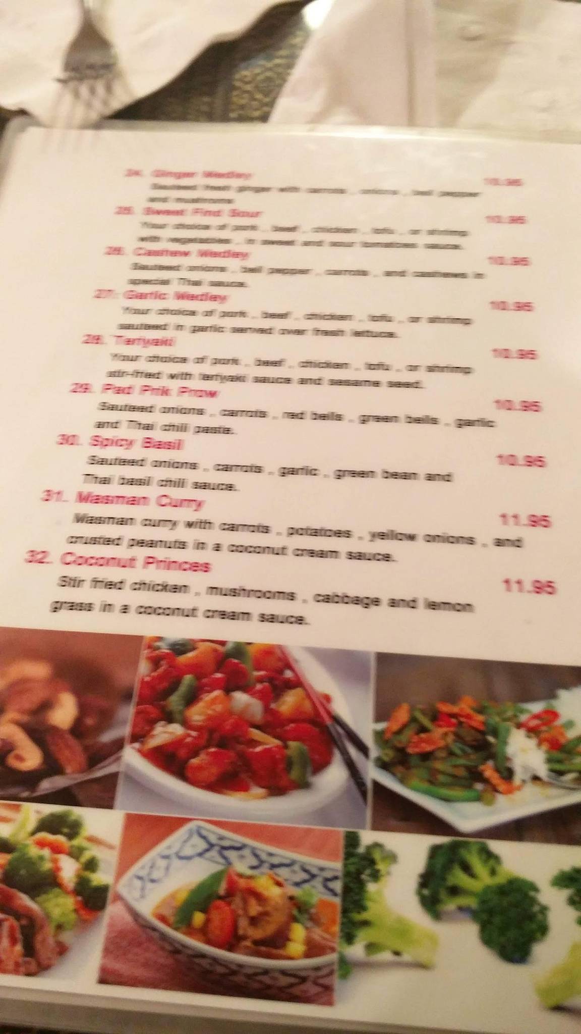 Menu at Toi's Thai Kitchen restaurant, Prescott Valley