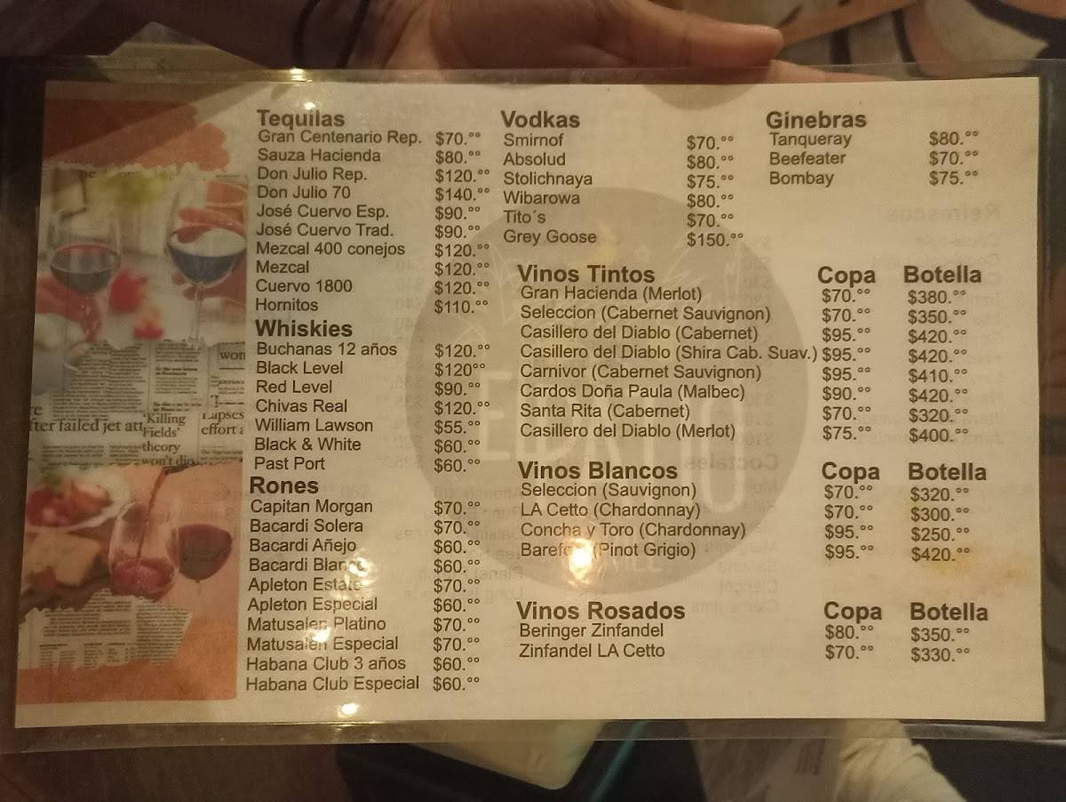 Carta del restaurante El Patio Grill Progreso, Progreso