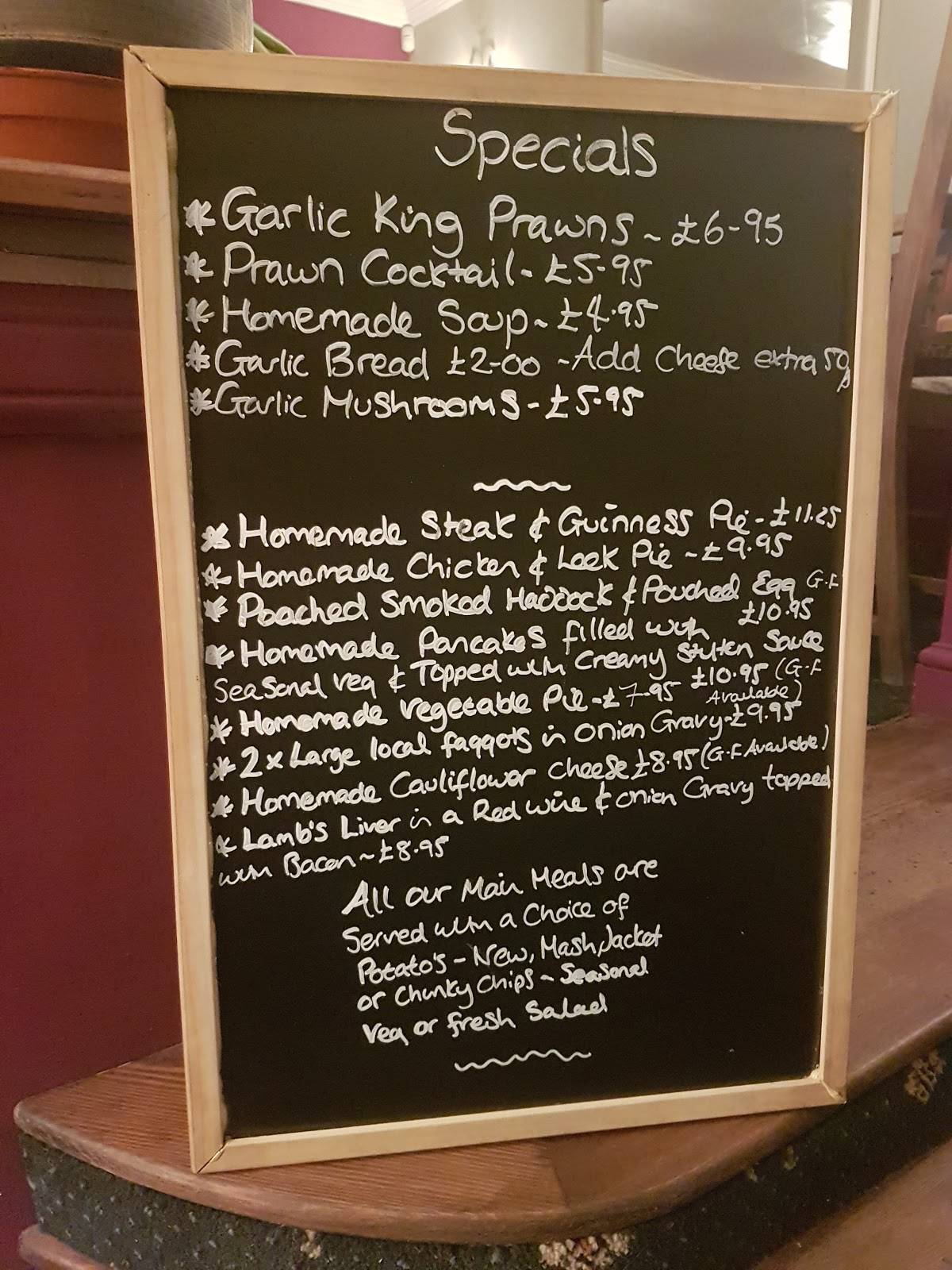 Menu at Bay Tree pub & bar, Castle Cary
