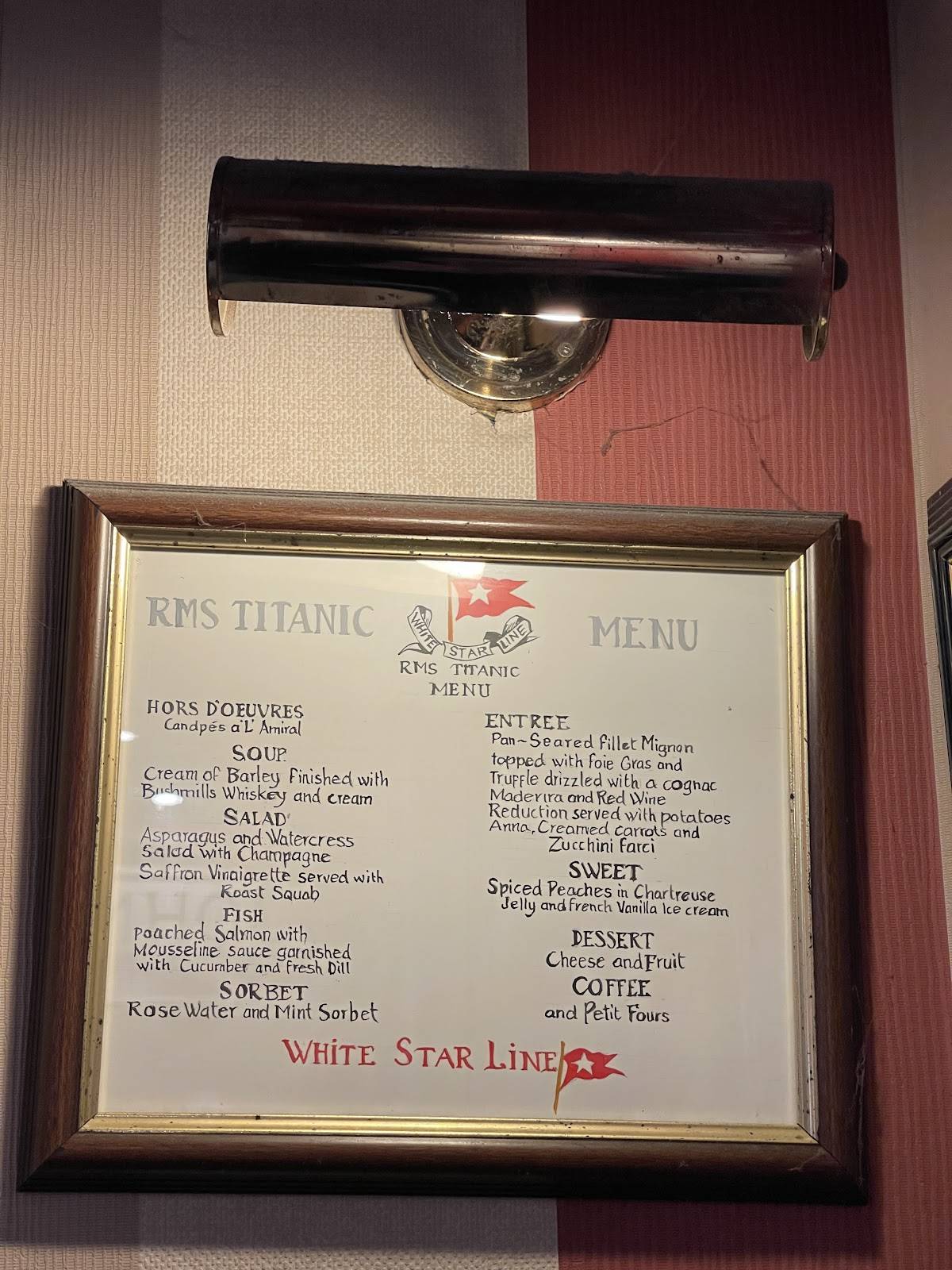 Menu at Bittles Bar, Belfast