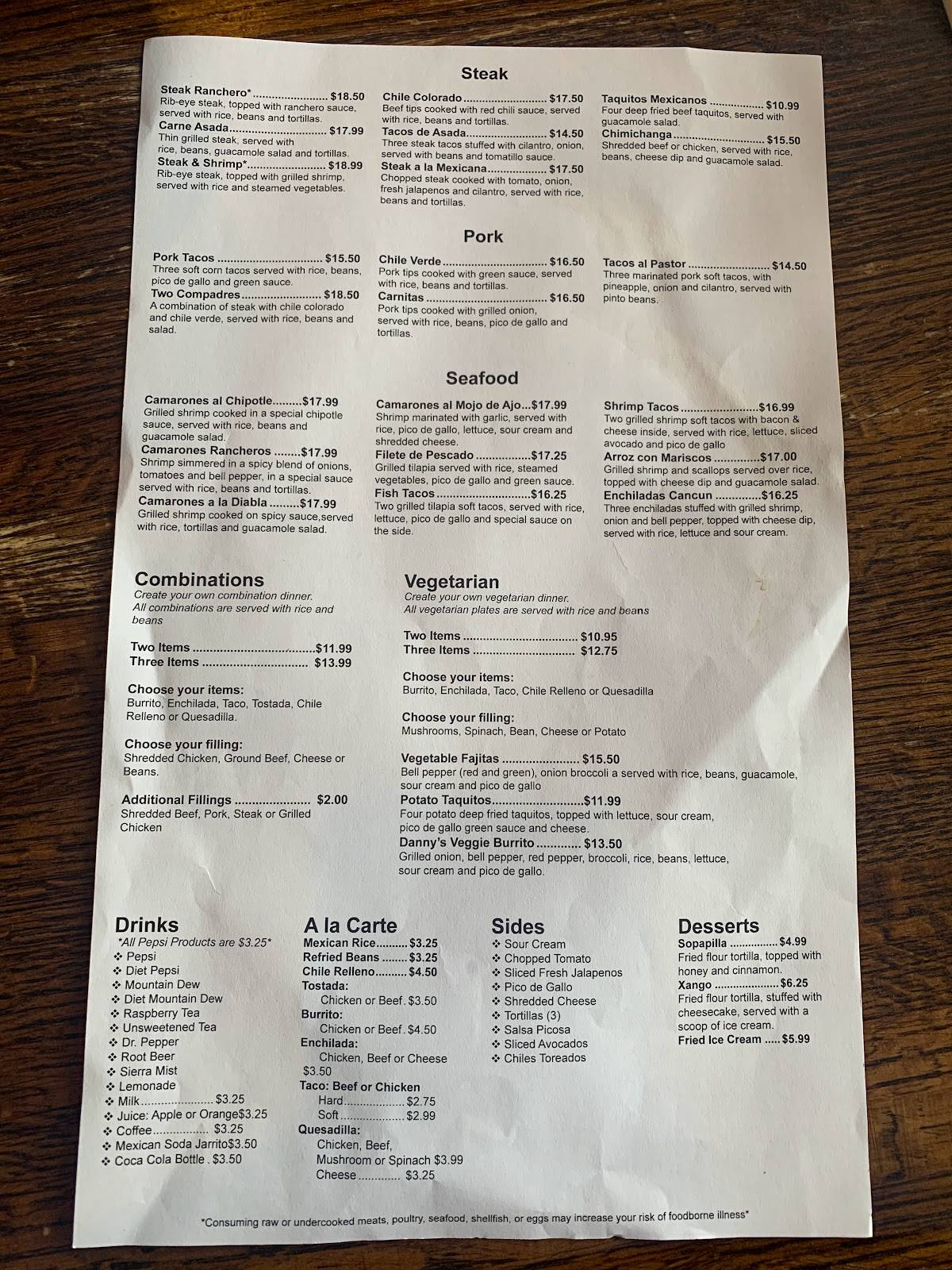 Menu at Don Juan Cantina & Grill pub & bar, Owatonna
