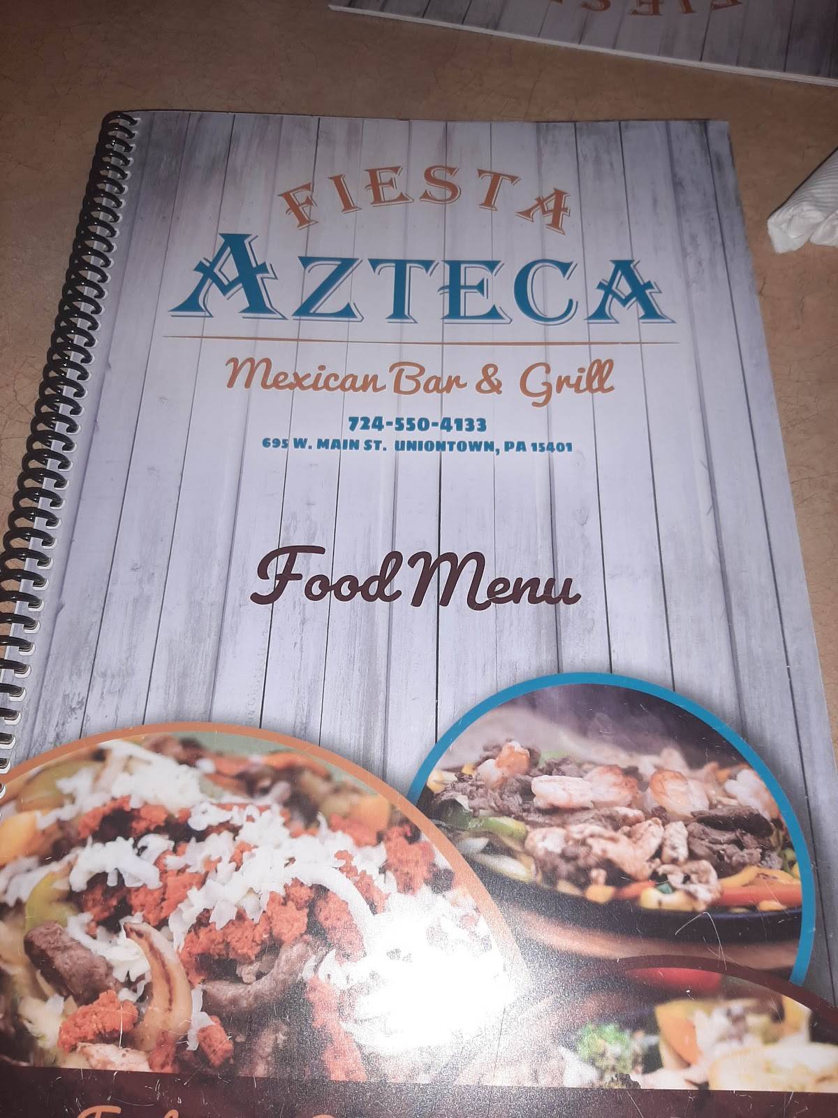 Menu at Fiesta Azteca pub & bar, Uniontown