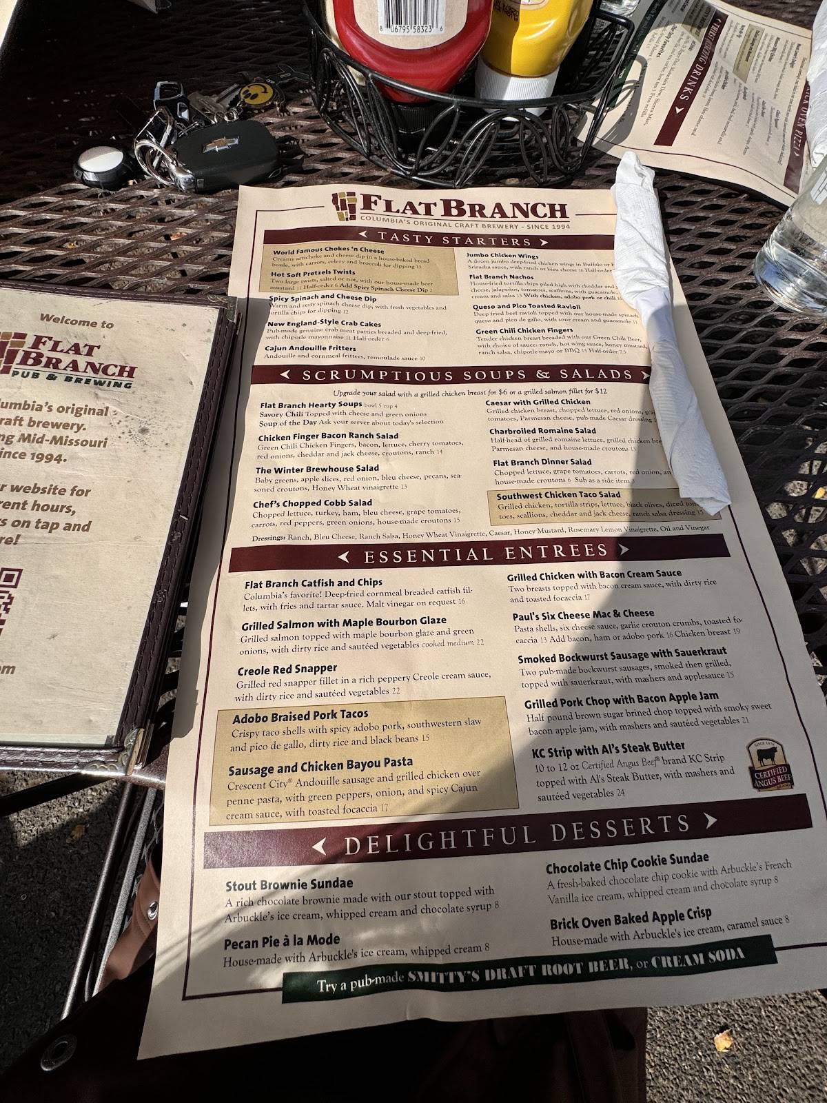 Menu at Flat Branch Pub & Brewing, Columbia