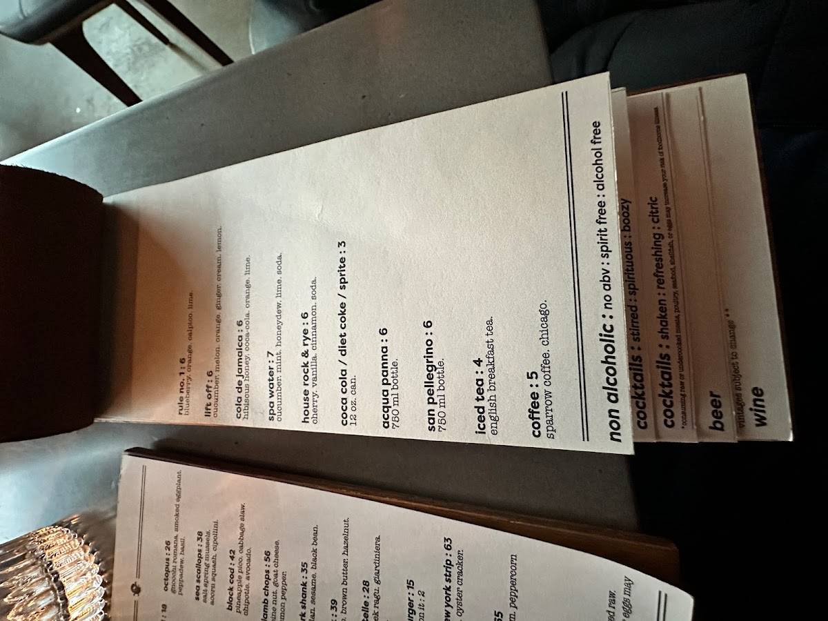 Menu at Grey Ghost Detroit pub & bar, Detroit
