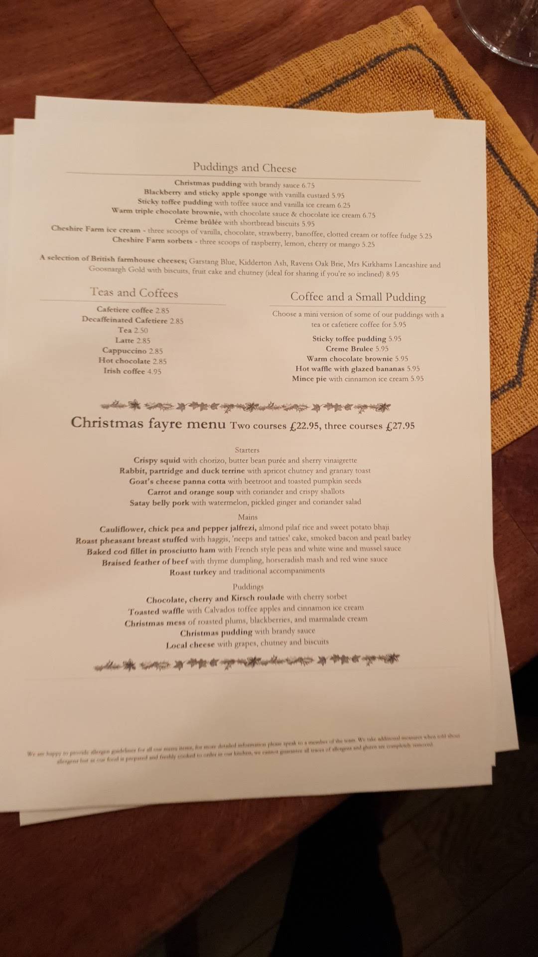 Menu at Haighton Manor pub & bar, Preston