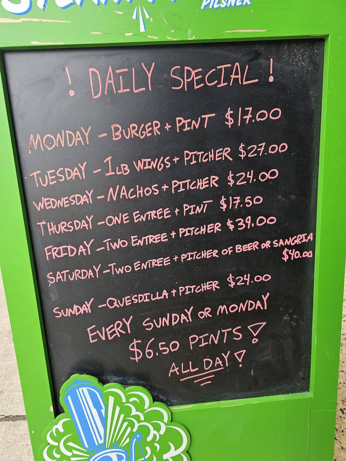 Menu at Java House pub & bar, Toronto, 537 Queen St W