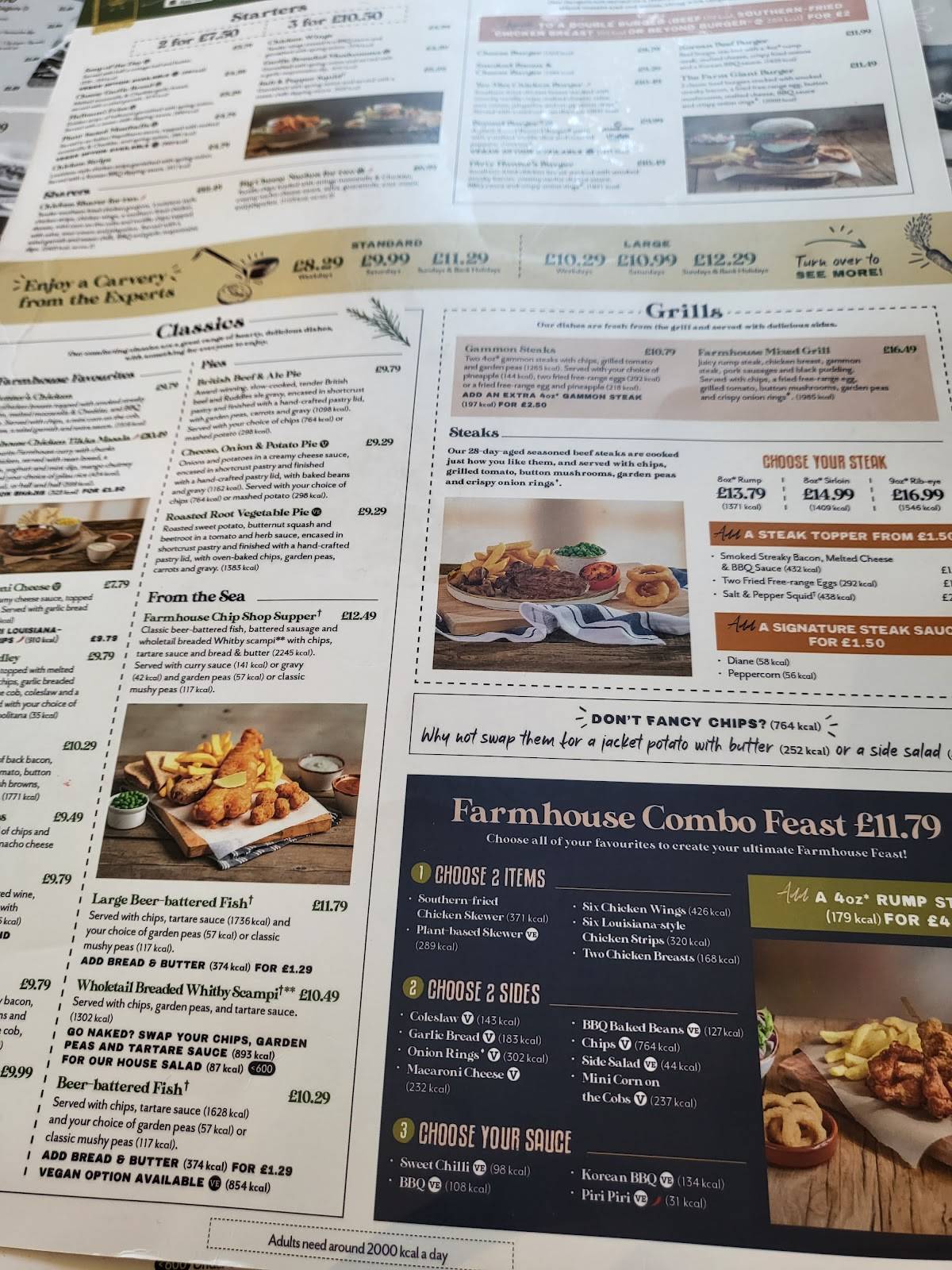 Menu at Linwood Farm - Farmhouse Inns pub & bar, Paisley