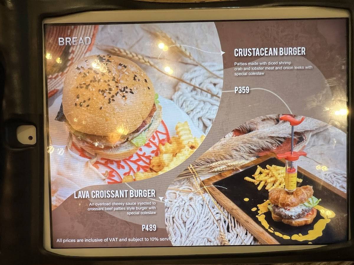 Menu at MOSA restaurant, Panglao