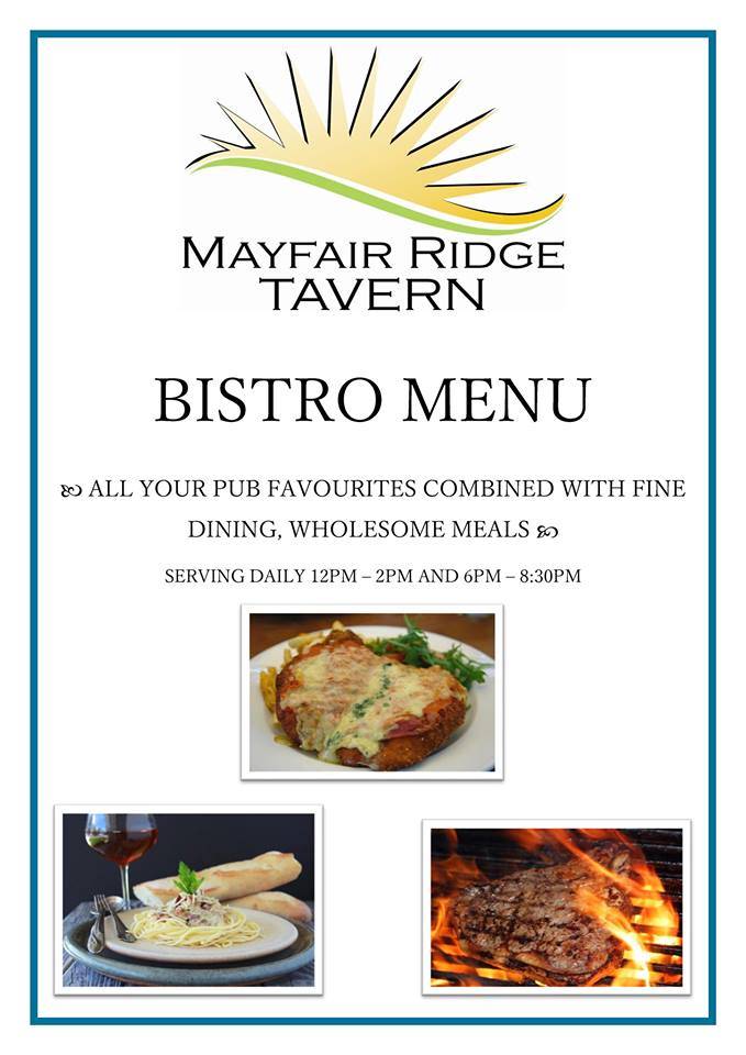 Menu at The Mayfair Emerald pub & bar, Emerald