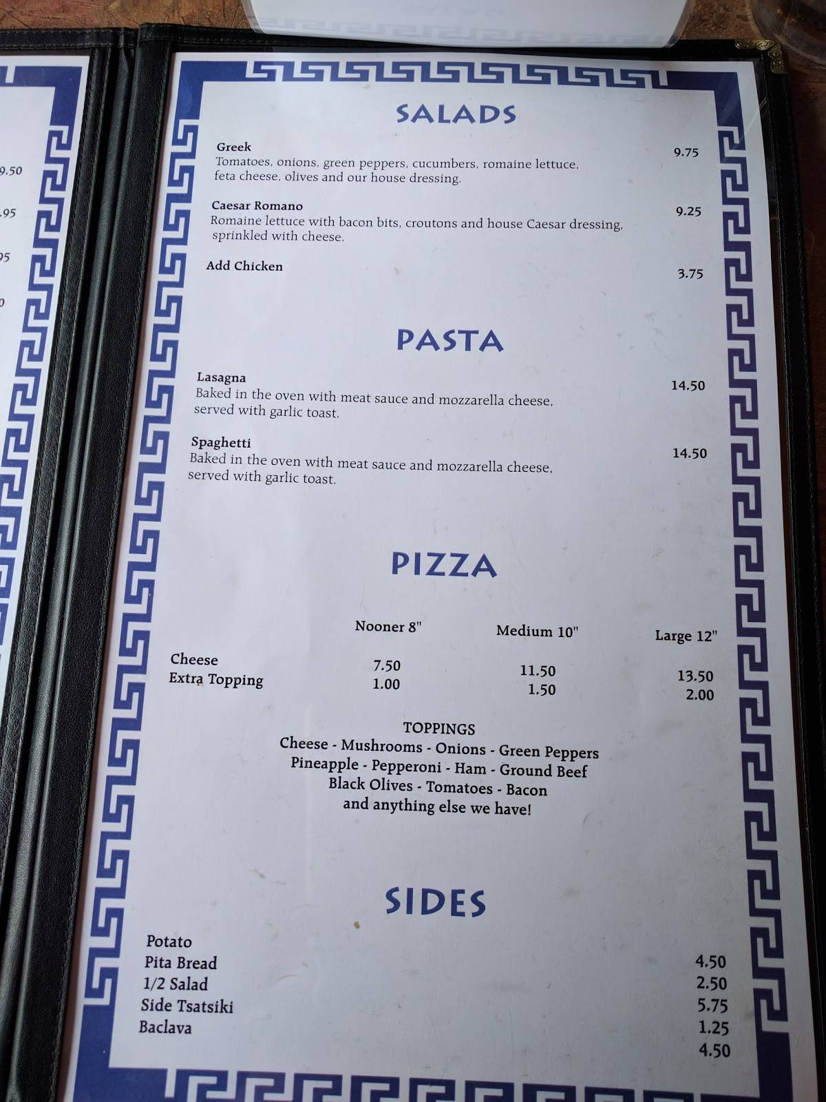 Menu at Oil Lamp pub & bar, Edmonton