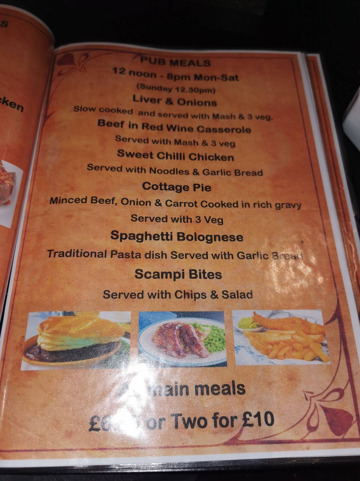 Menu at Peek A Booze pub & bar, Blackpool