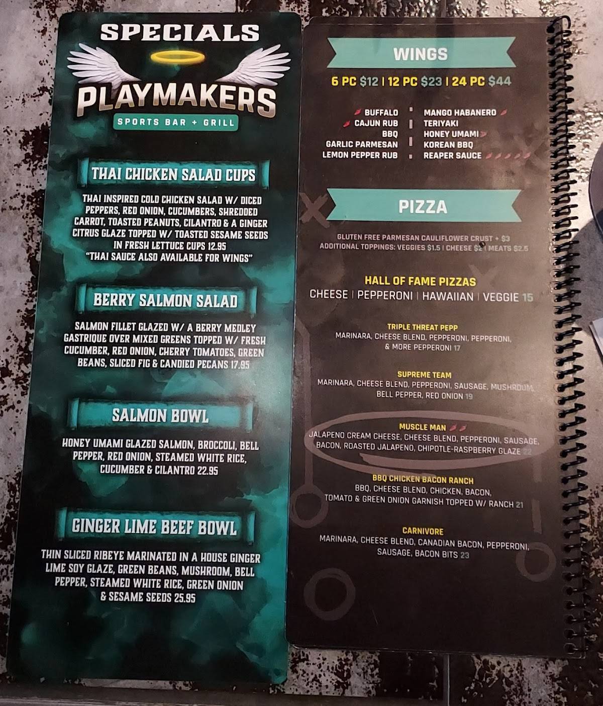 Menu at Playmakers Sports Bar + Grill, Battle Ground