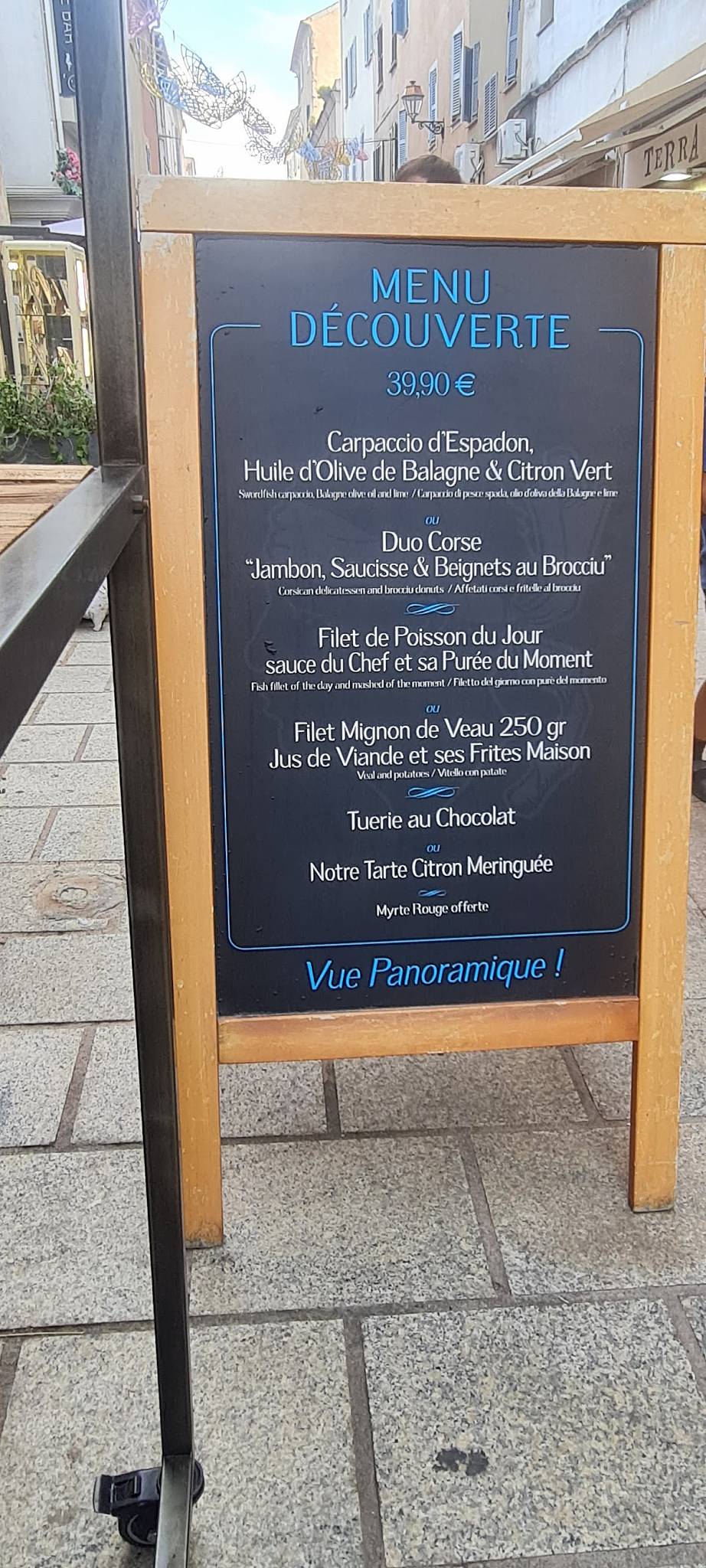 Menu au Restaurant L'Escale Île-Rousse, L'Île-Rousse, 20 Rue Notre Dame