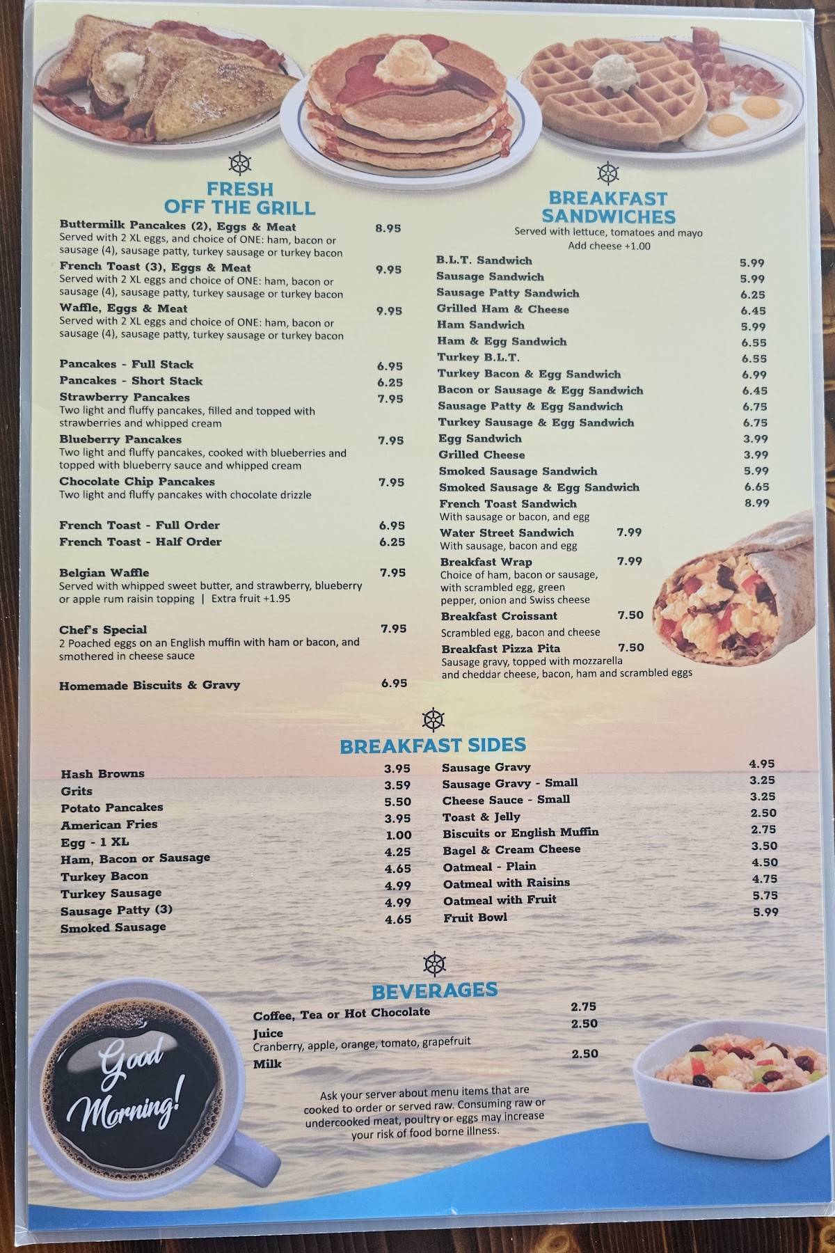 Menu at Riviera Restaurant & Bar, Marine City