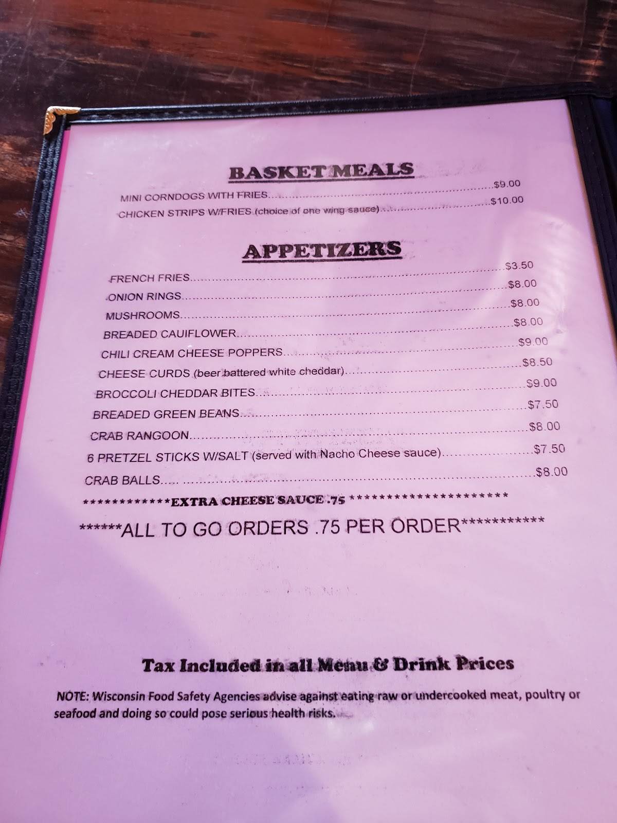 Menu at Wt Silverado pub & bar, Tomahawk