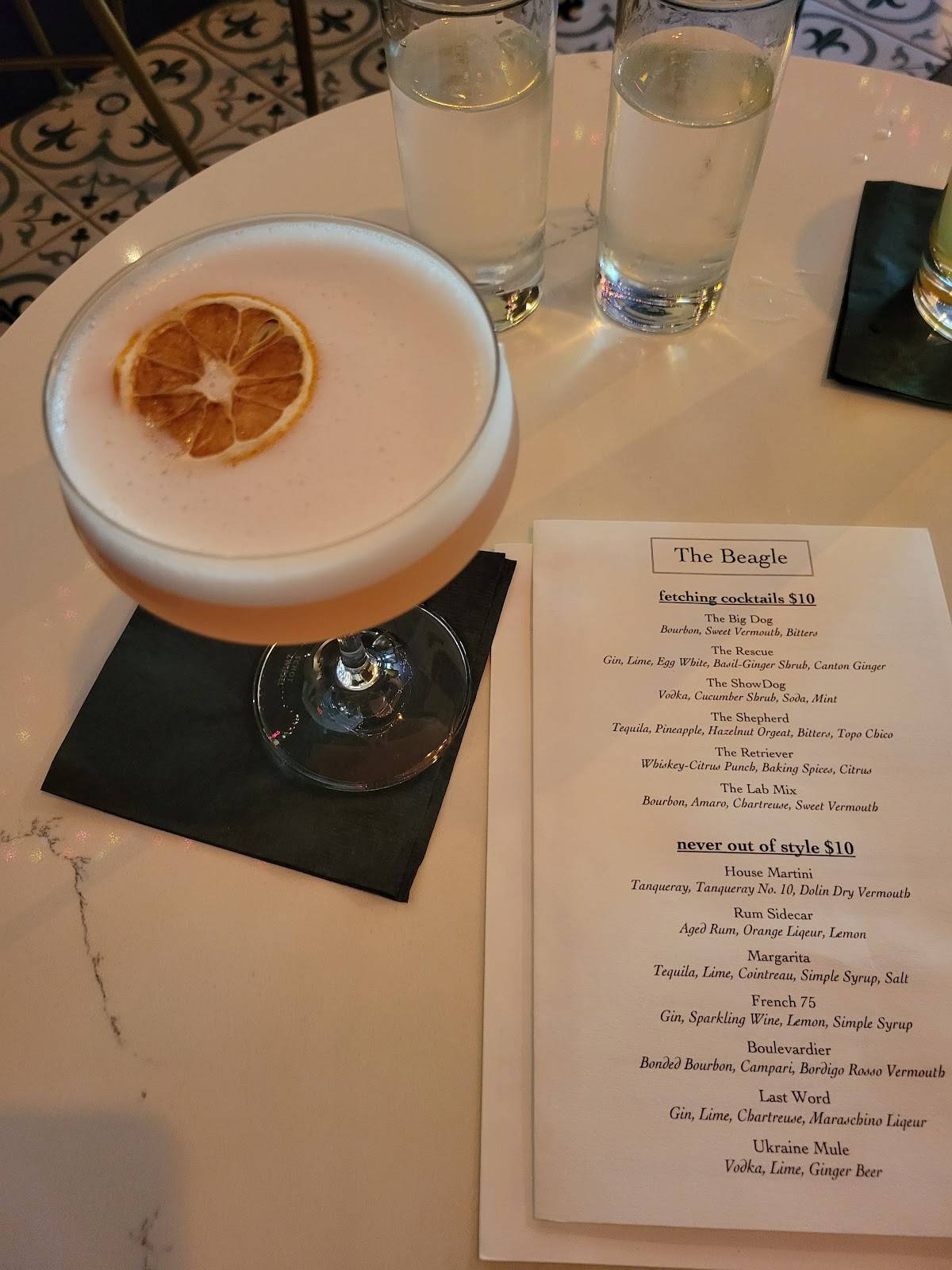 Menu at The Beagle pub & bar, Pittsboro