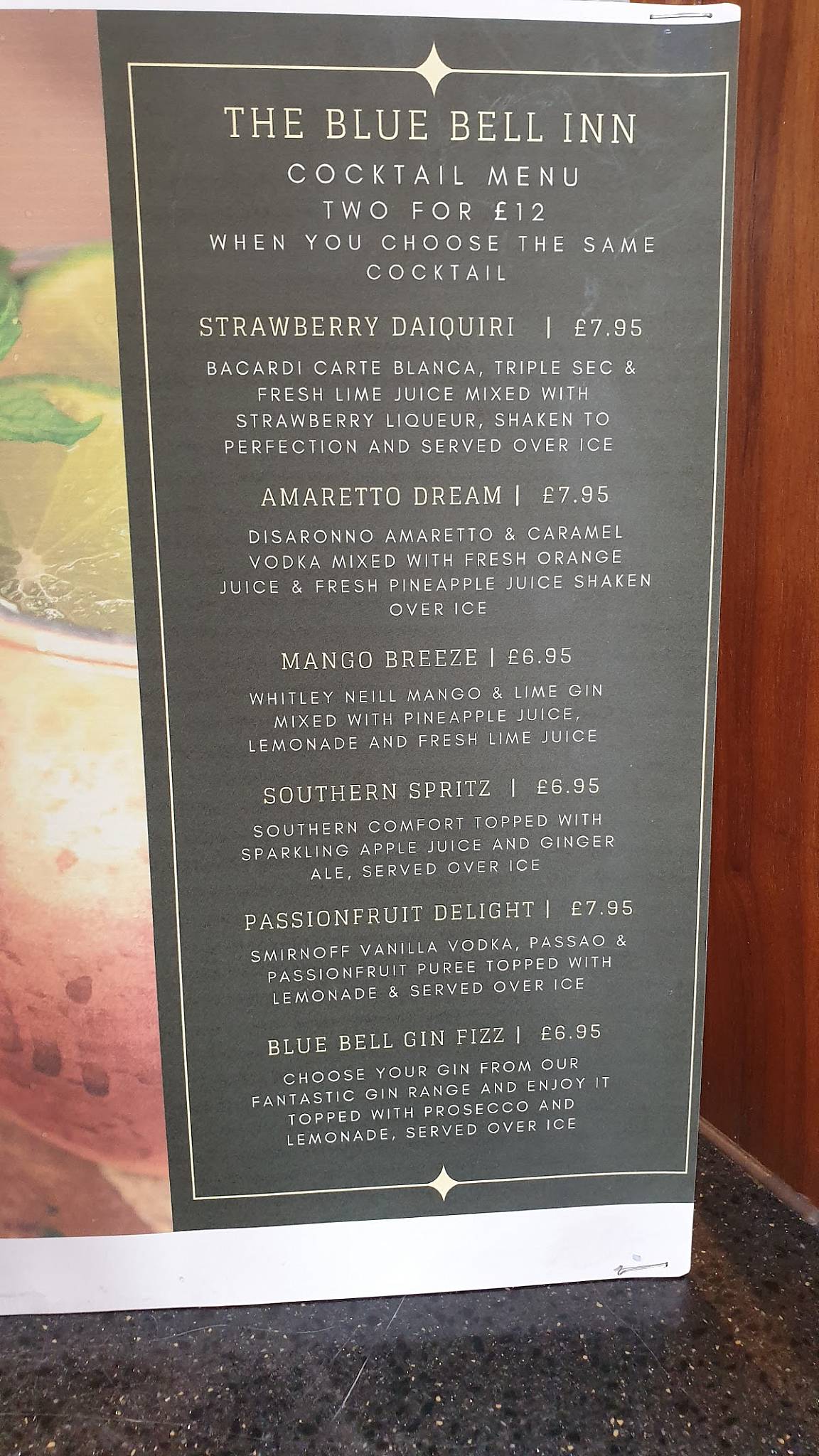 Menu at The Blue Bell Ranskill pub & bar, Ranskill