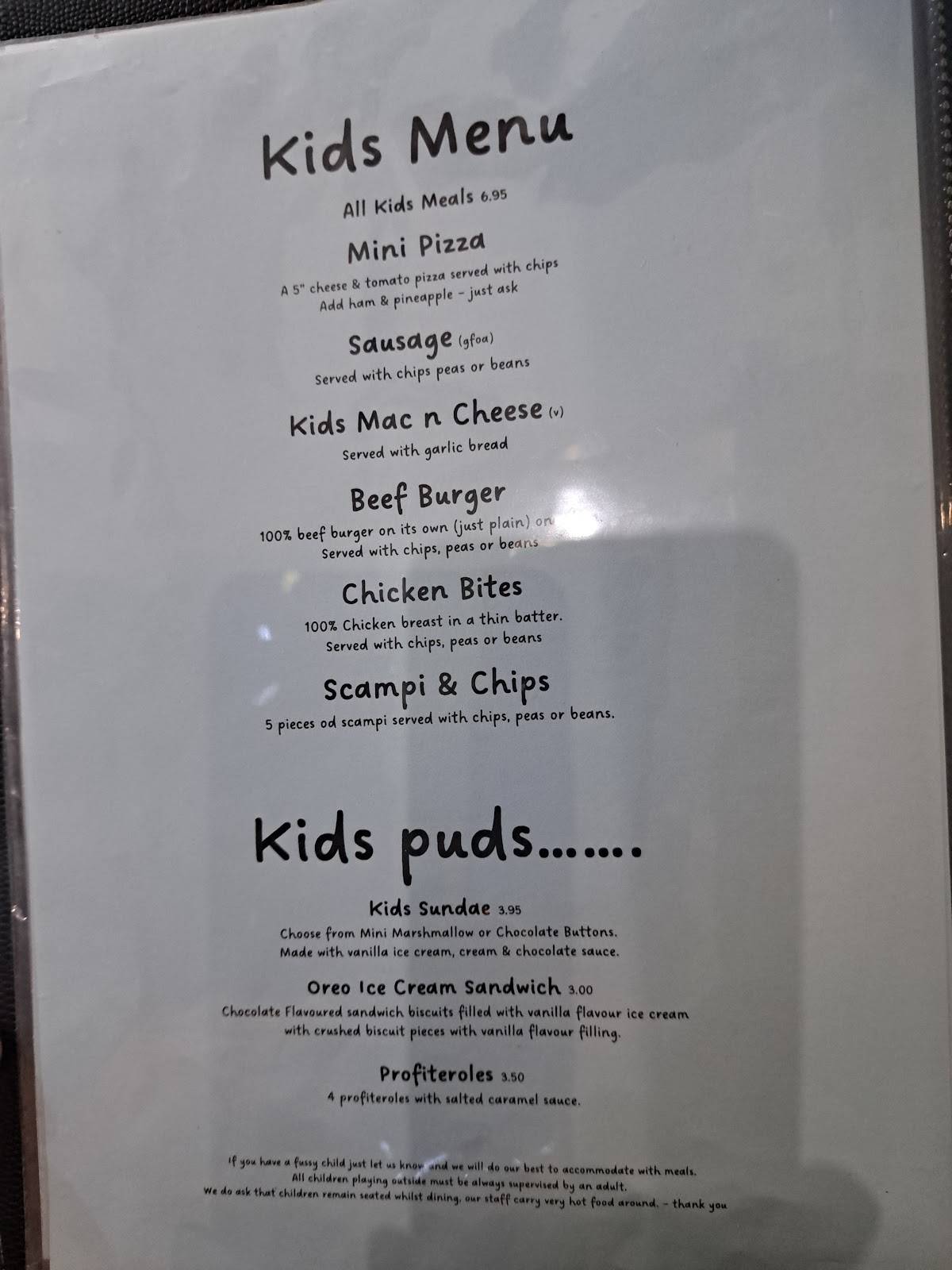 Menu at The Fox at Shipley pub & bar, Wolverhampton, Bridgnorth Rd