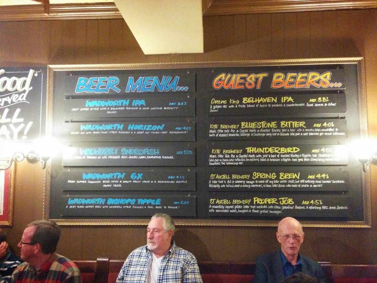 Menu at The Goat and Tricycle pub & bar, Bournemouth