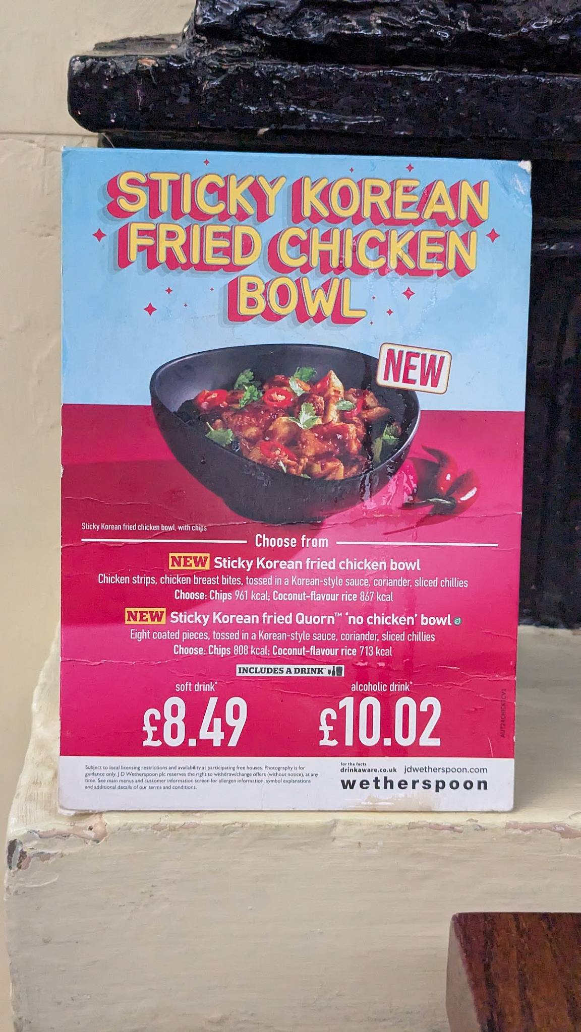 Menu at The Imperial - JD Wetherspoon pub & bar, Exeter