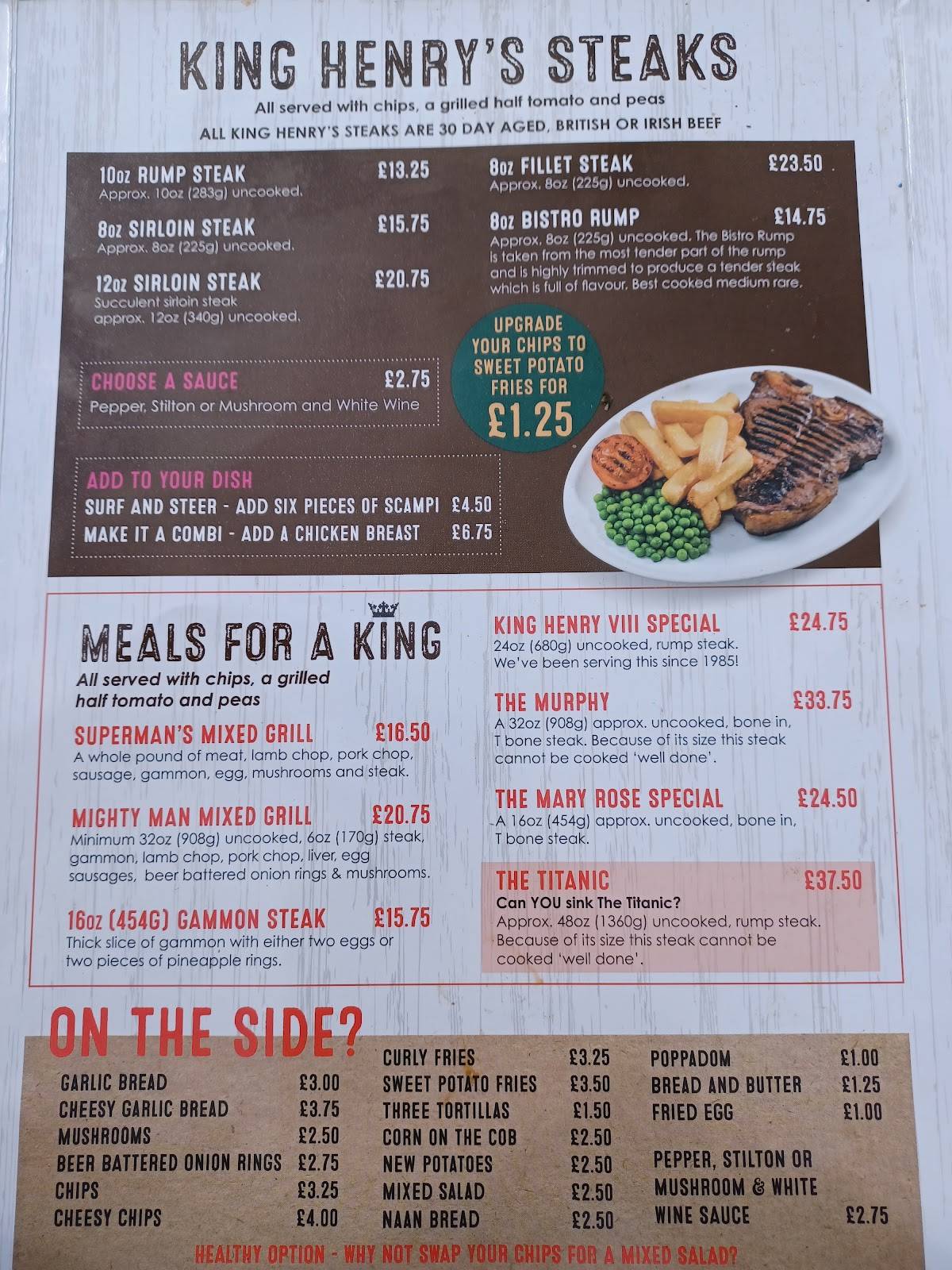Menu at The Ragley Boat Stop pub & bar, Derby